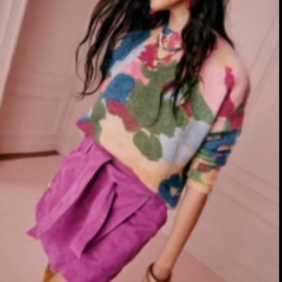 Sezane | Skirts | Sezane Leandra Skirt Bougainvillier Size 34 Us 2 ...